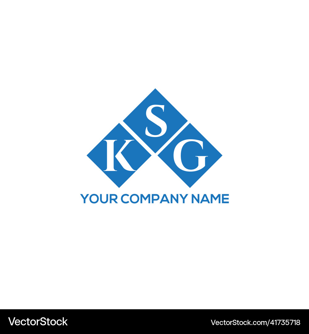Ksg letter logo design on white background Vector Image