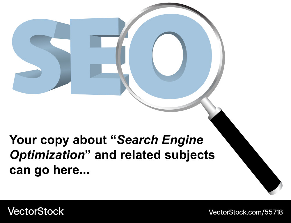 Search Engine Optimization Logo Royalty Free Vector Image