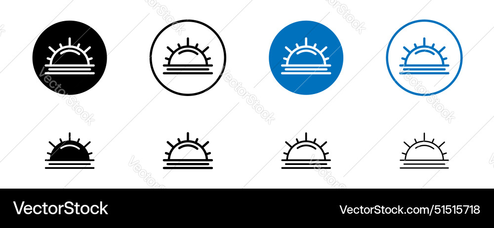 Sunrise icon Royalty Free Vector Image - VectorStock