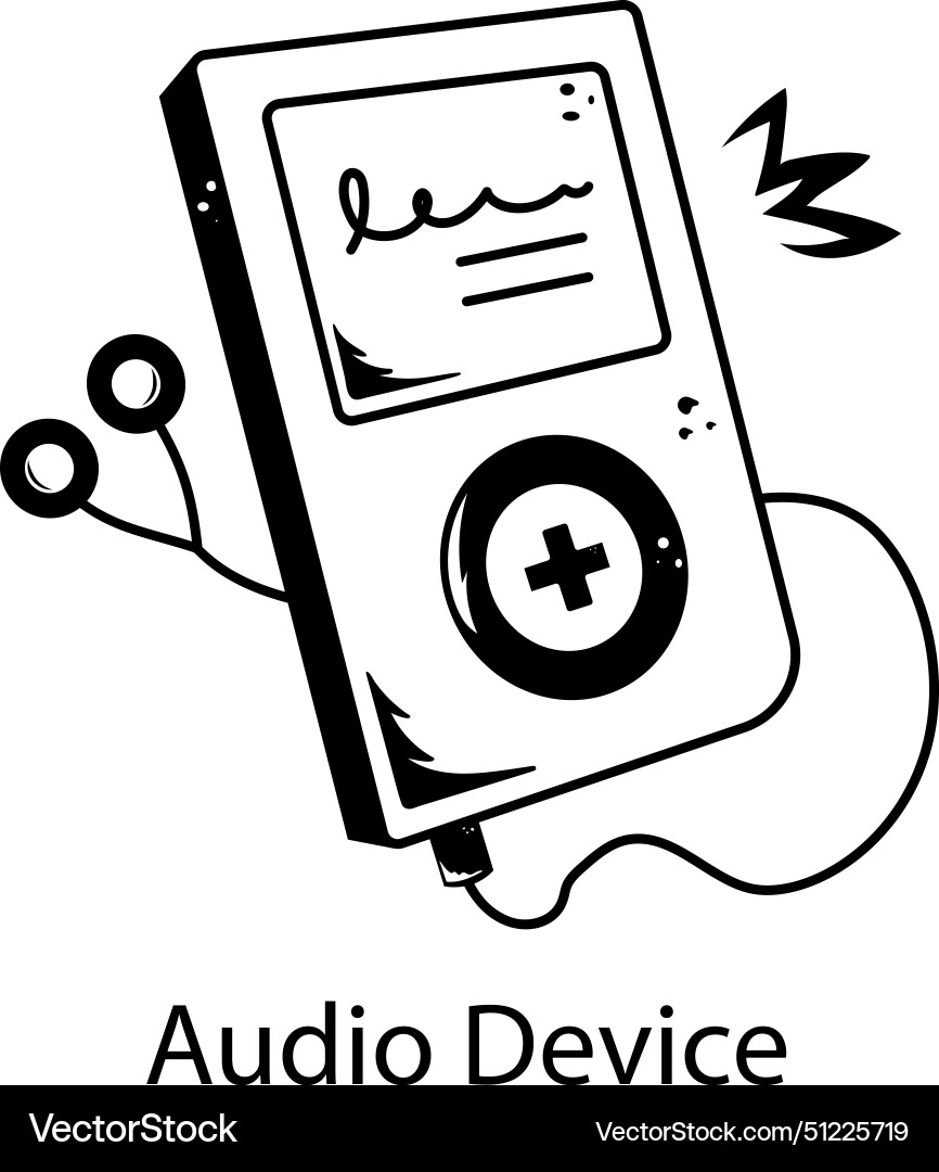 Audio device Royalty Free Vector Image - VectorStock