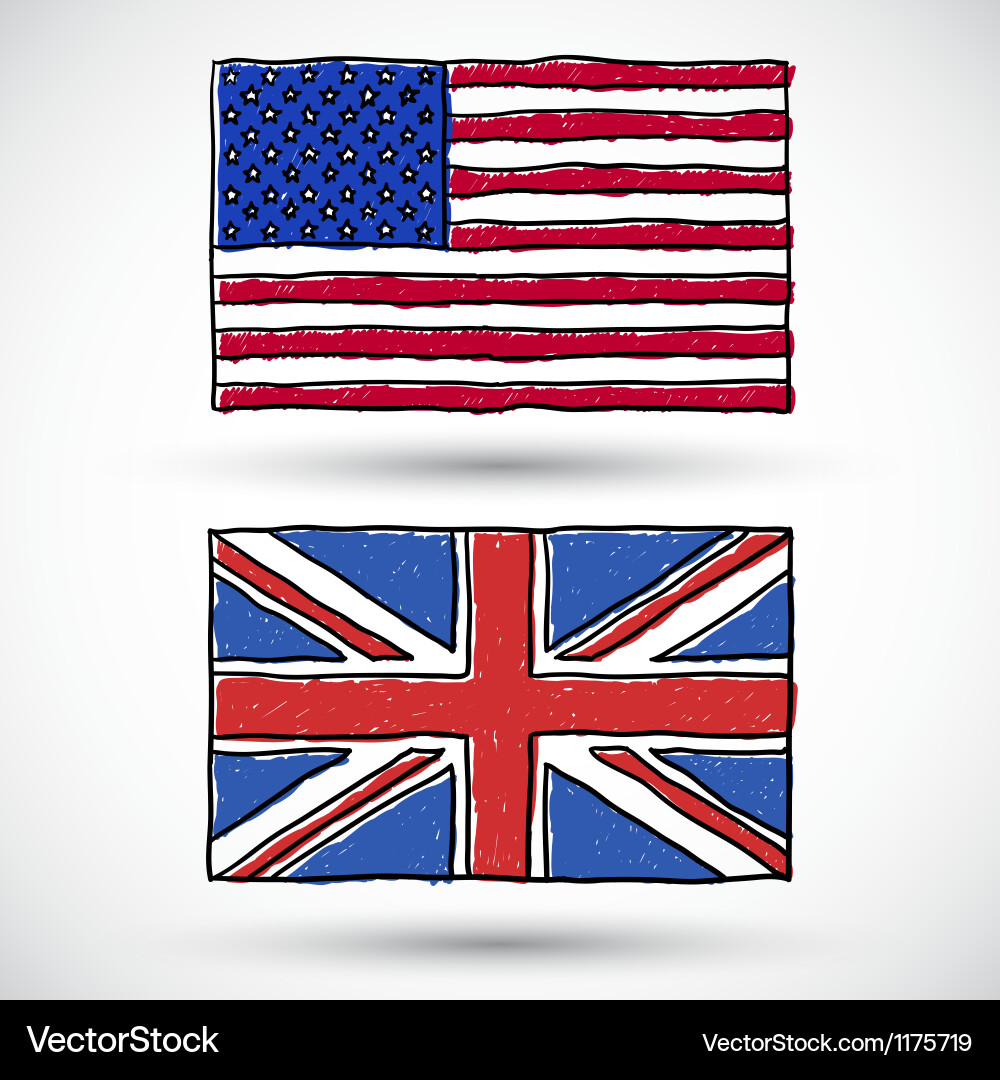 Doodles world flags Royalty Free Vector Image - VectorStock