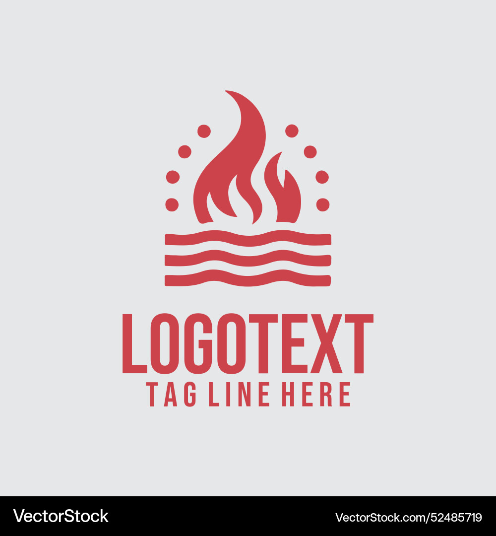 Linear fire logo Royalty Free Vector Image - VectorStock