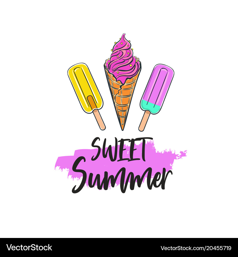 Sweet summer inspirational Royalty Free Vector Image