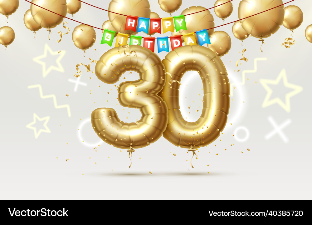 30th Birthday Celebration - Balloons & Numbers