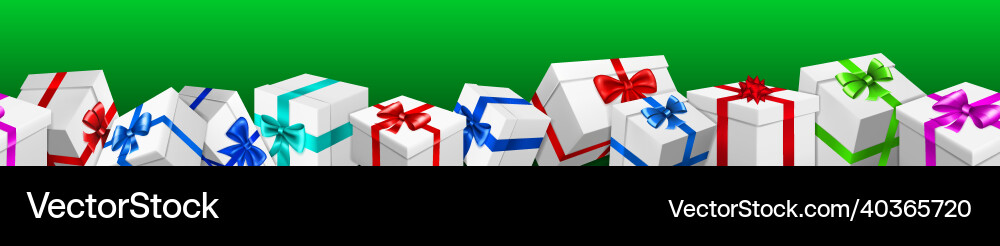 Banner with gift boxes Royalty Free Vector Image