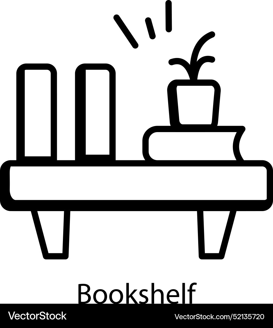 Bookshelf Royalty Free Vector Image - VectorStock
