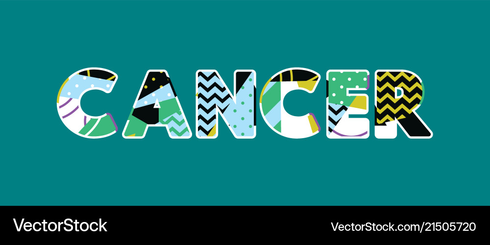 Cancer concept word art Royalty Free Vector Image