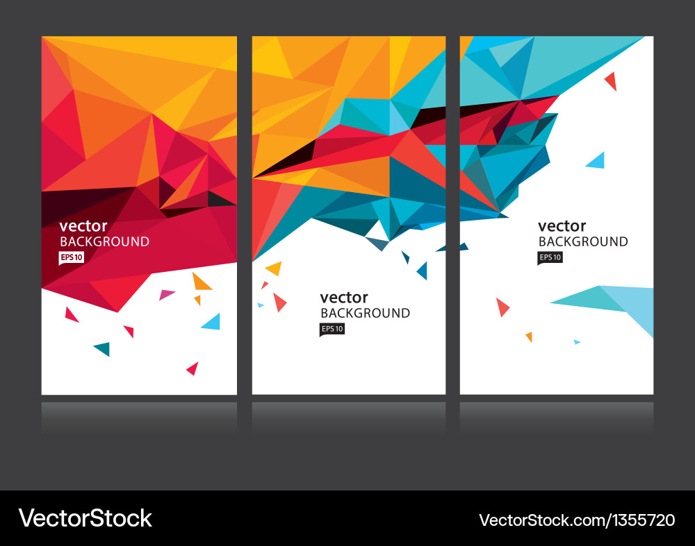 Geometric Abstract Background Set Royalty Free Vector Image