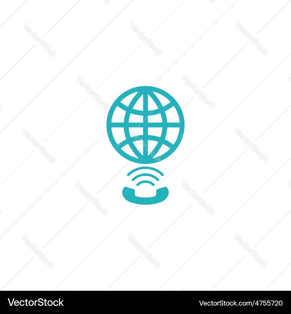 Globe link logo concept app social global network Vector Image