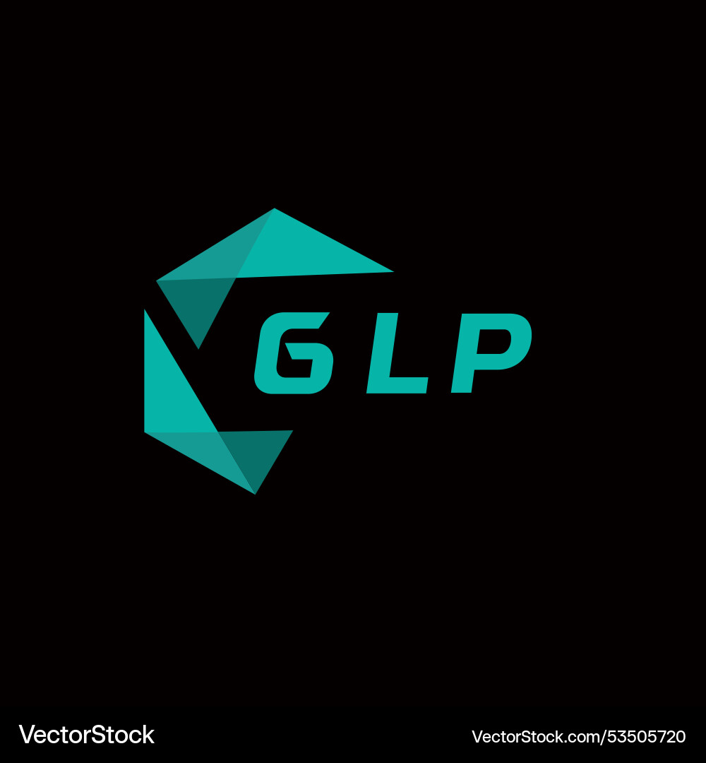 Glp creative minimalist letter logo unique Vector Image