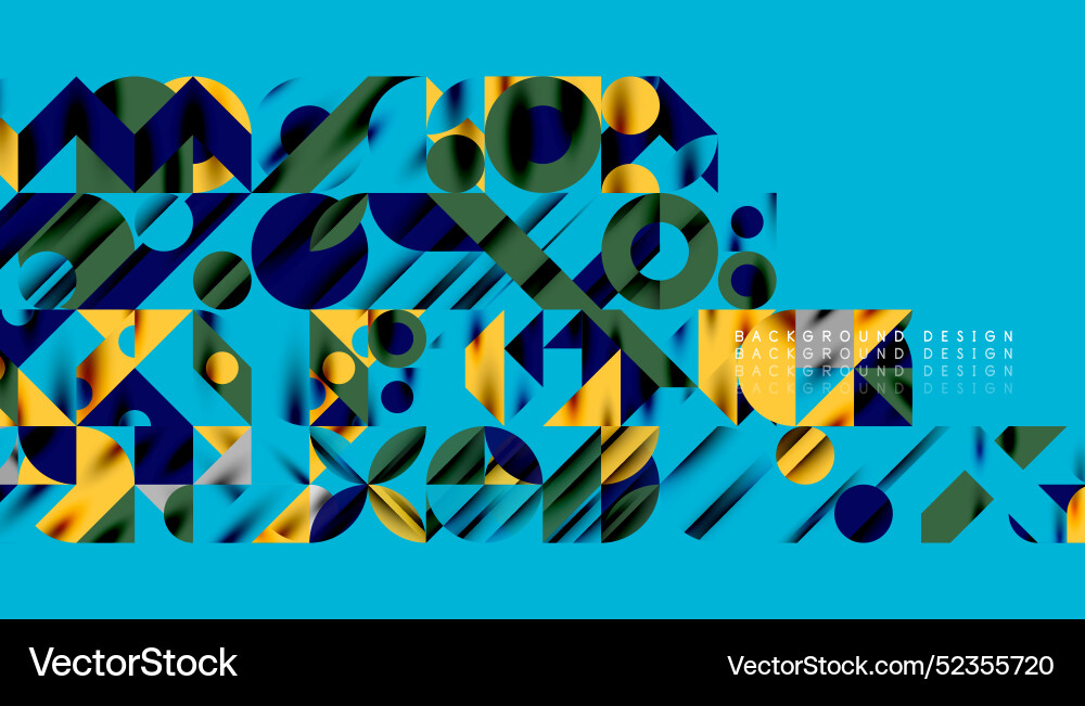 Neo memphis geometric pattern with circles Vector Image