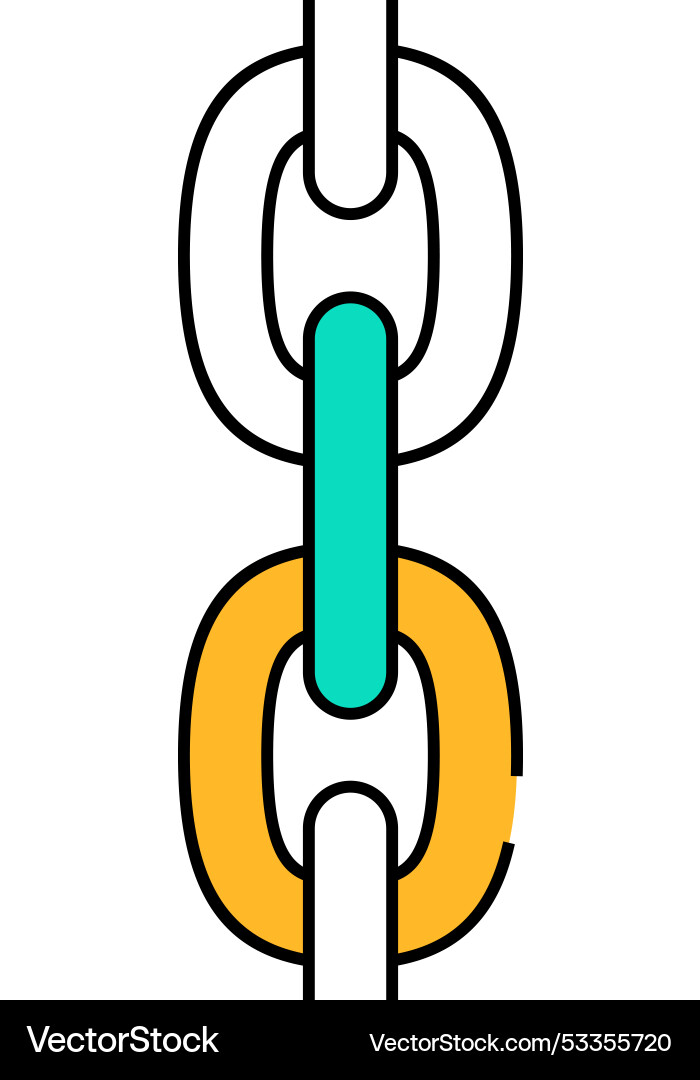 Trace chain icon color Royalty Free Vector Image