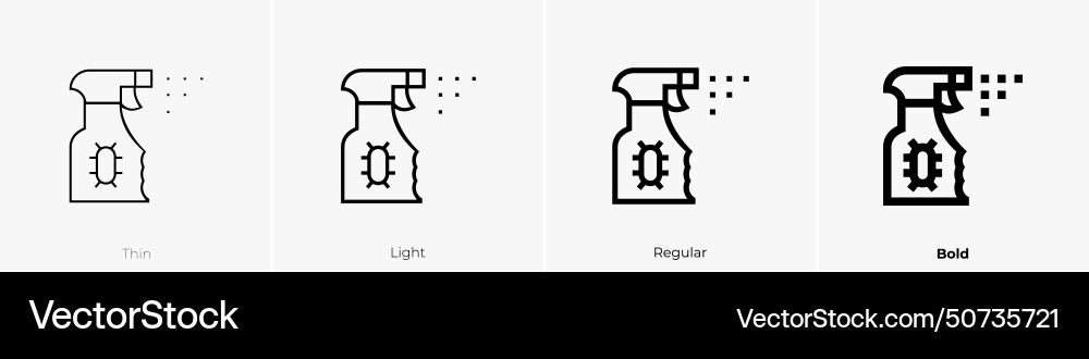 Anti flea icon thin light regular and bold style Vector Image