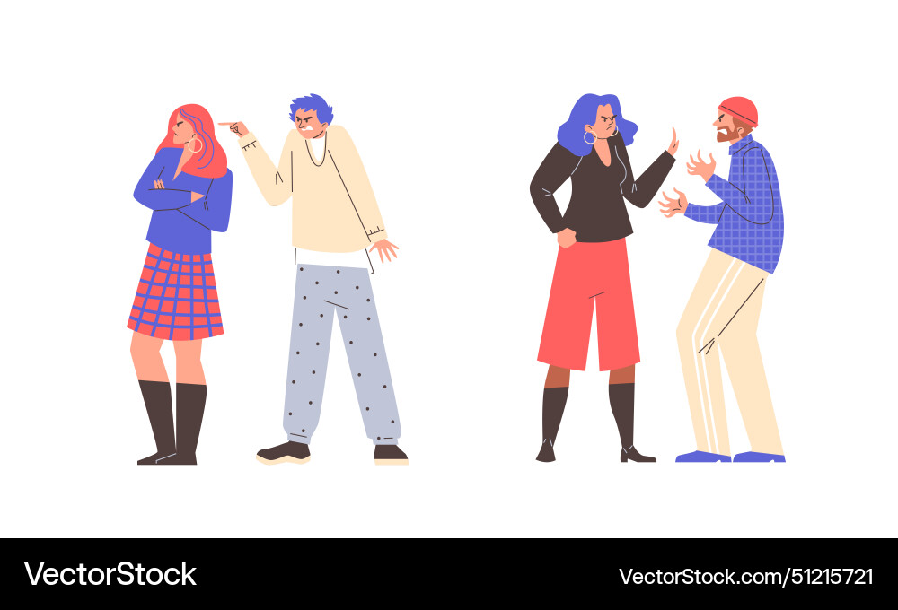 Conflict and disagreement set Royalty Free Vector Image