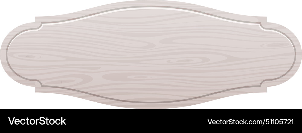 Decorative wooden panel realistic mockup blank Vector Image