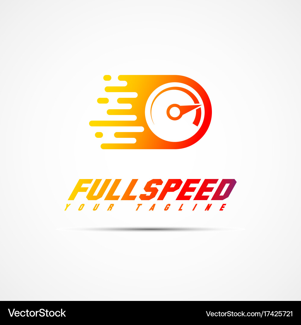 Full speed logo Royalty Free Vector Image - VectorStock