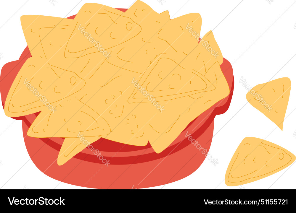 Nachos mexican fast food cheese tortilla chips Vector Image