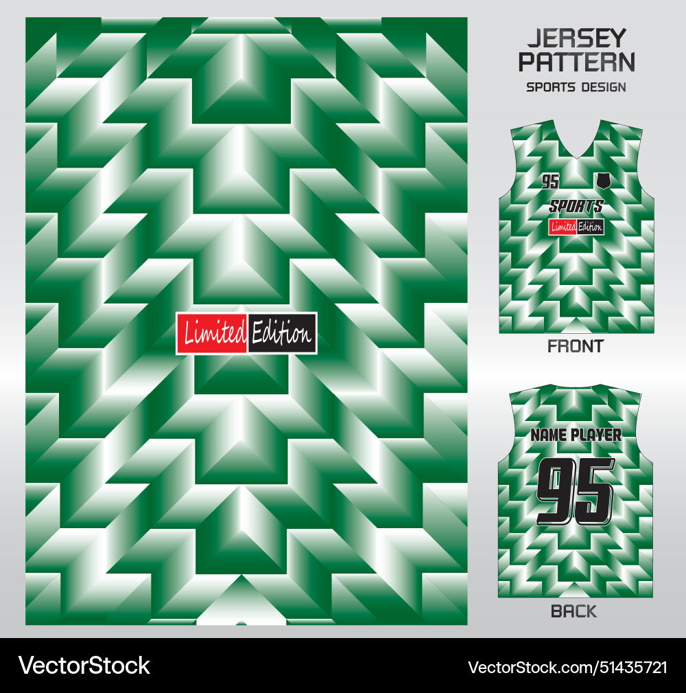 Pattern sports shirt background imagegreen woven Vector Image