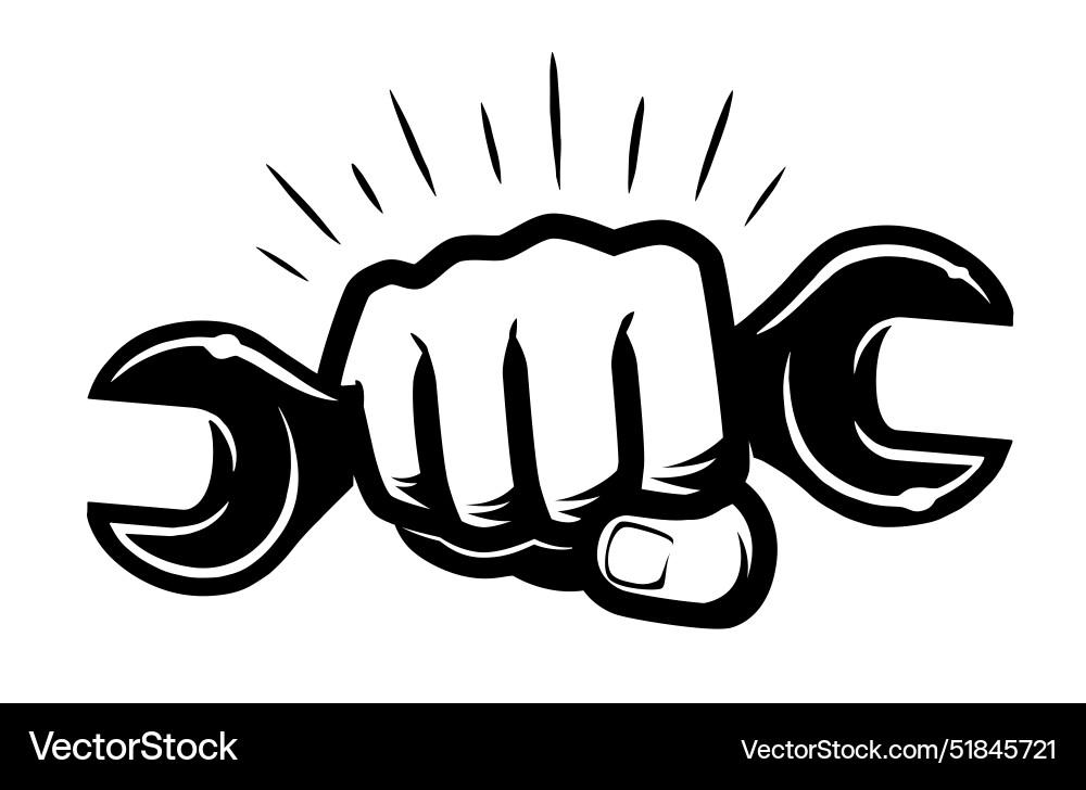Service work repair symbol or logo – Royalty-Free Vector | VectorStock