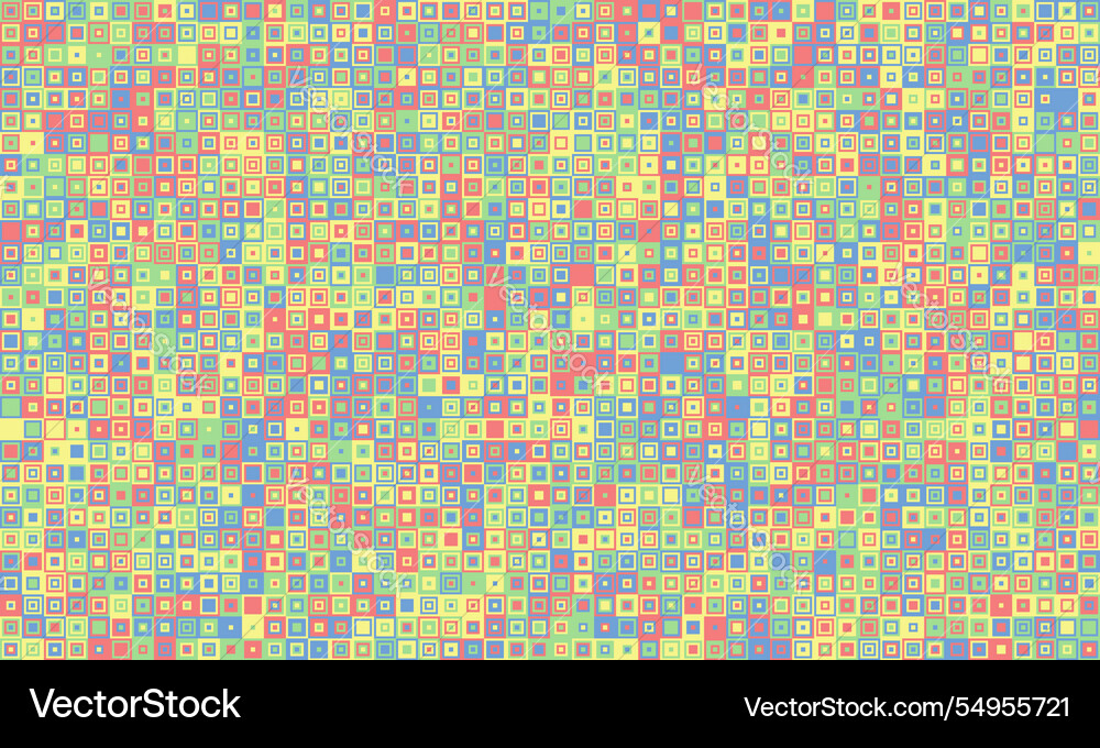 Textured cube pattern with colourful tiles Vector Image