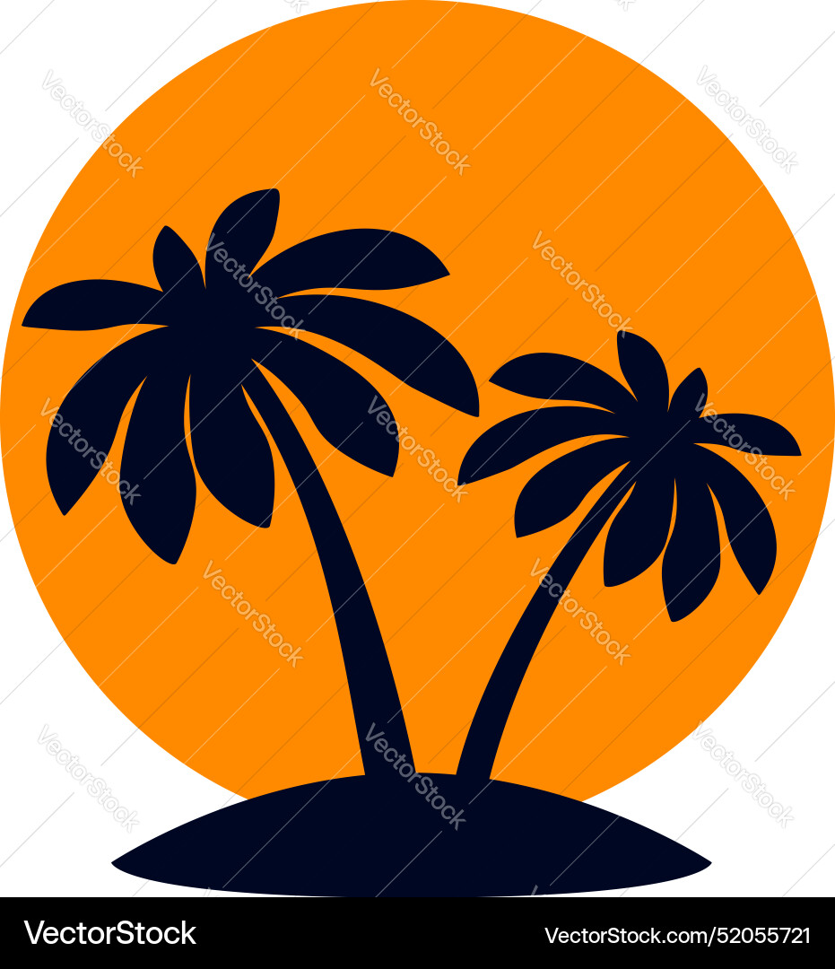 Tropical palm tree Royalty Free Vector Image - VectorStock
