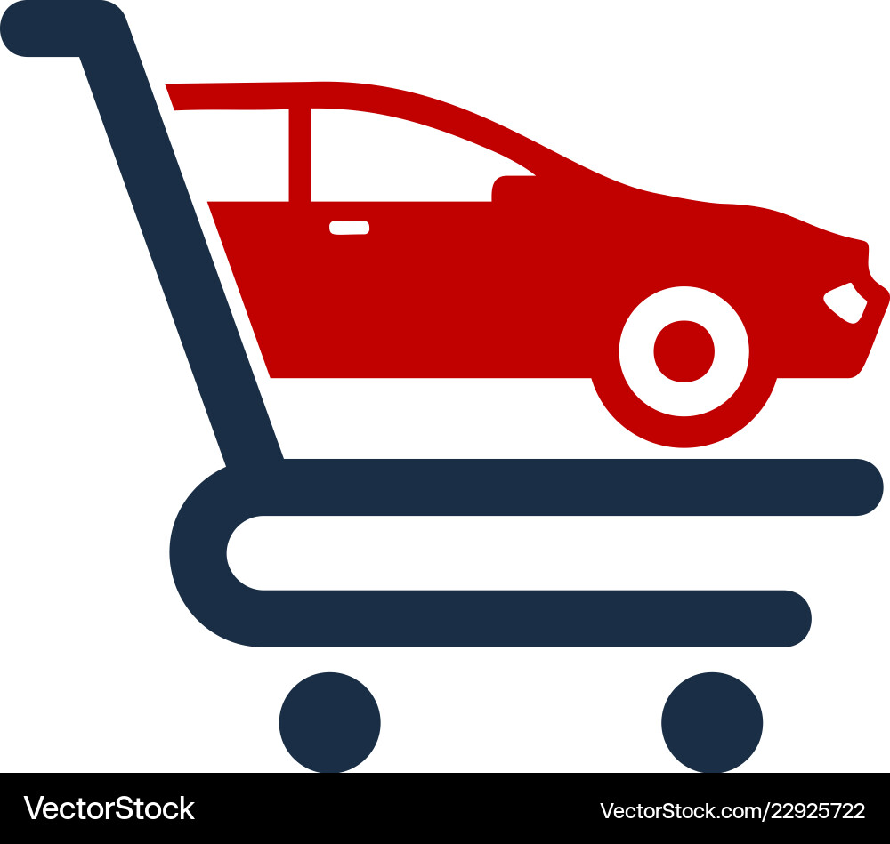 Car shopping logo icon design Royalty Free Vector Image