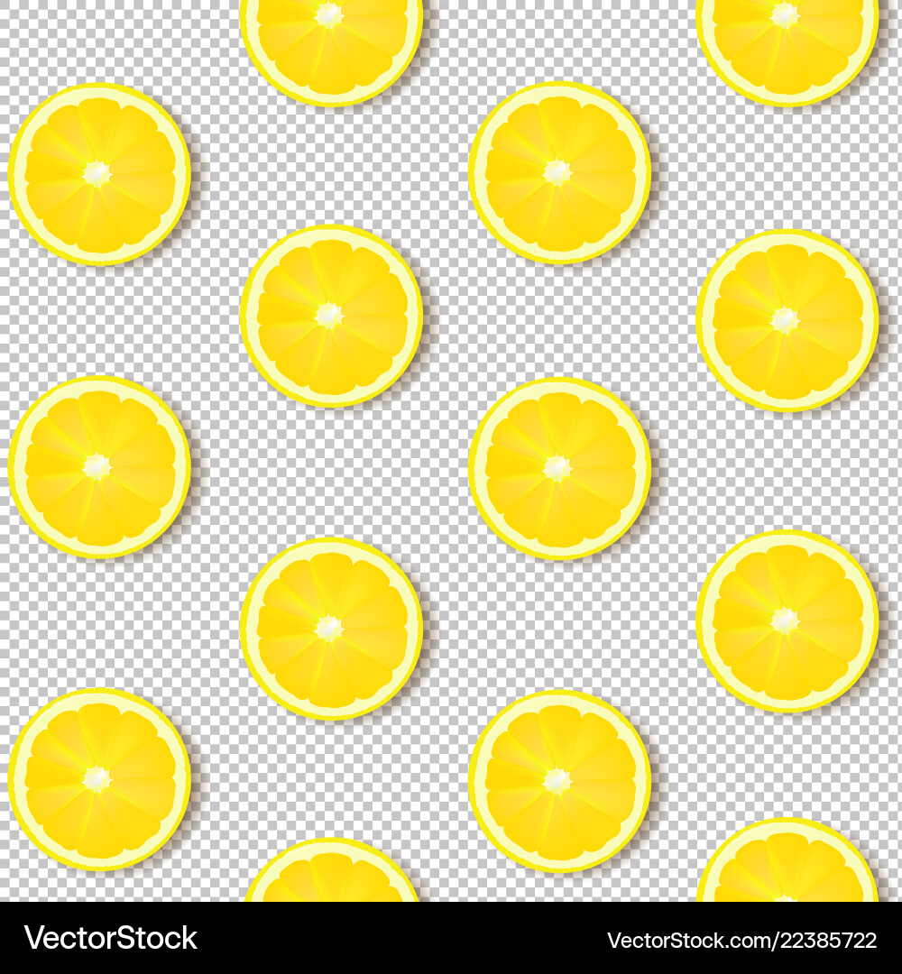 Lemon isolated transparent background Royalty Free Vector