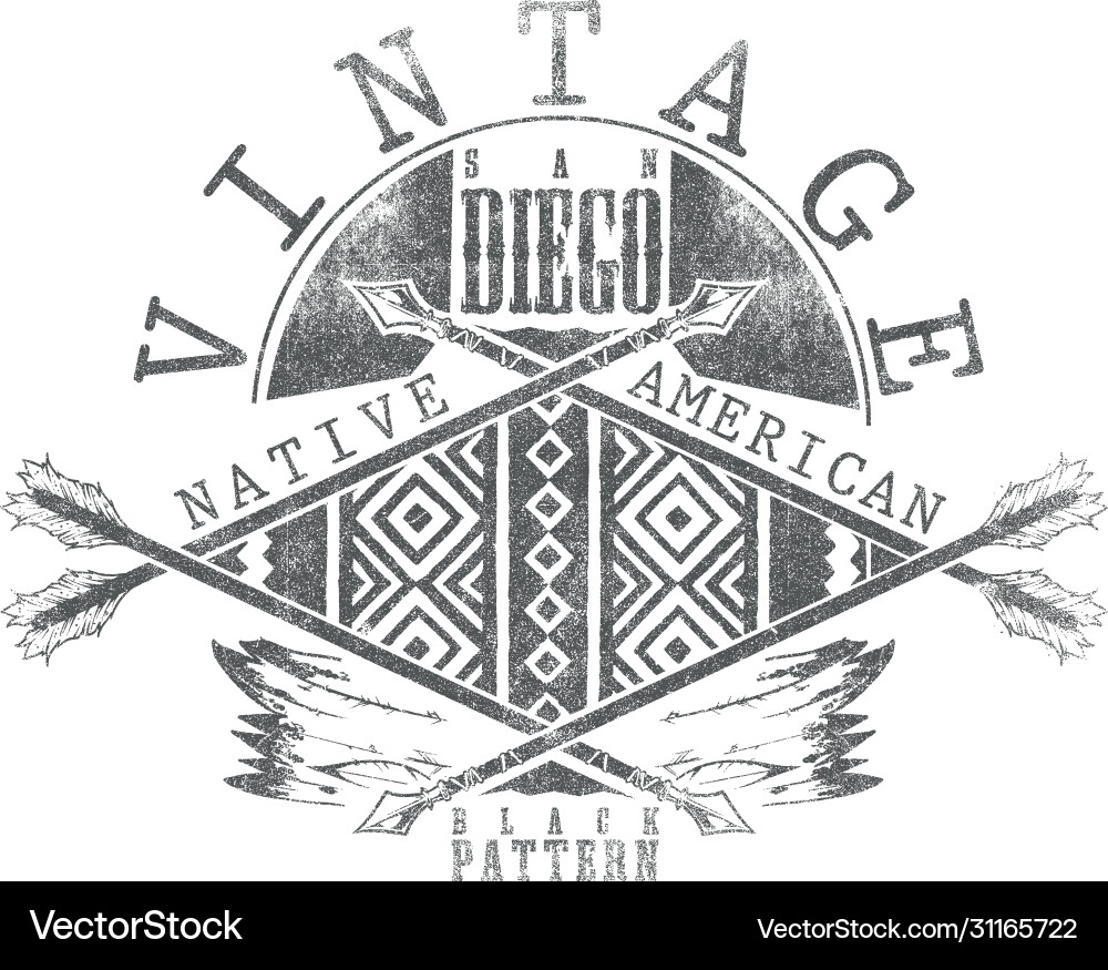 Native American Tribal Badge Royalty Free Vector Image