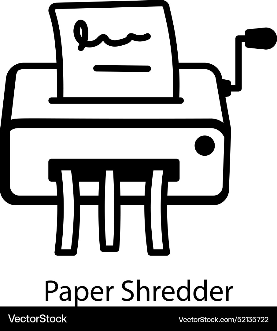 Paper shredder Royalty Free Vector Image - VectorStock