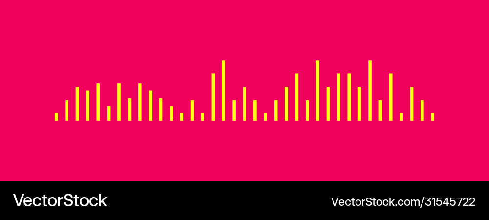 Waves equalizer isolated on background eq Vector Image