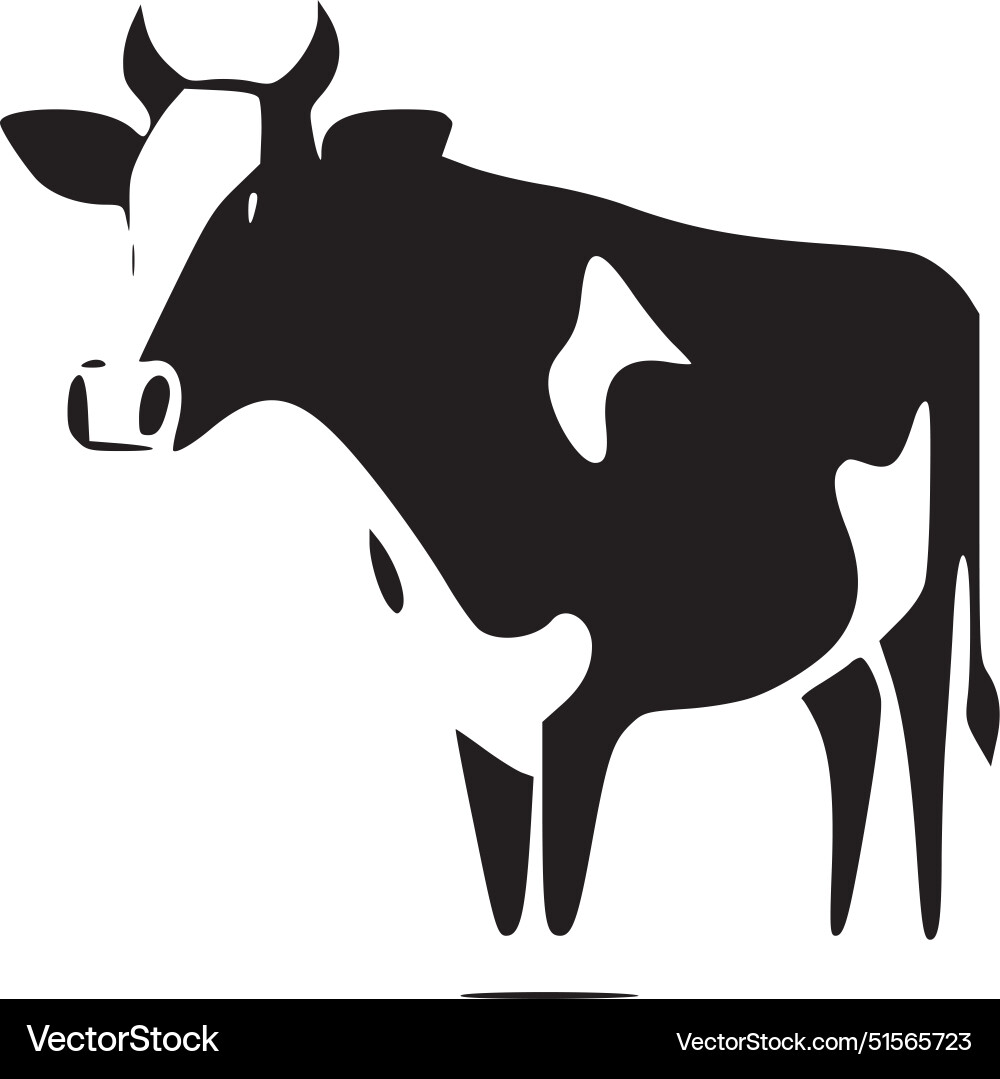 Cow - minimalist and simple silhouette Royalty Free Vector