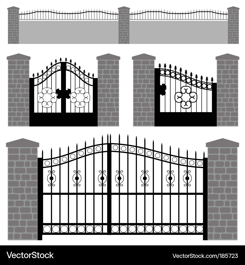 Elegant Iron Gates Royalty Free Vector Image - VectorStock