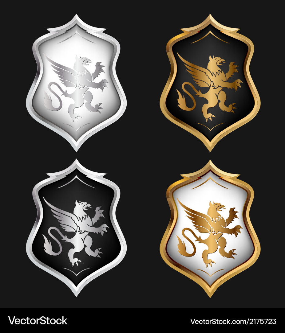Heraldry shields set Royalty Free Vector Image