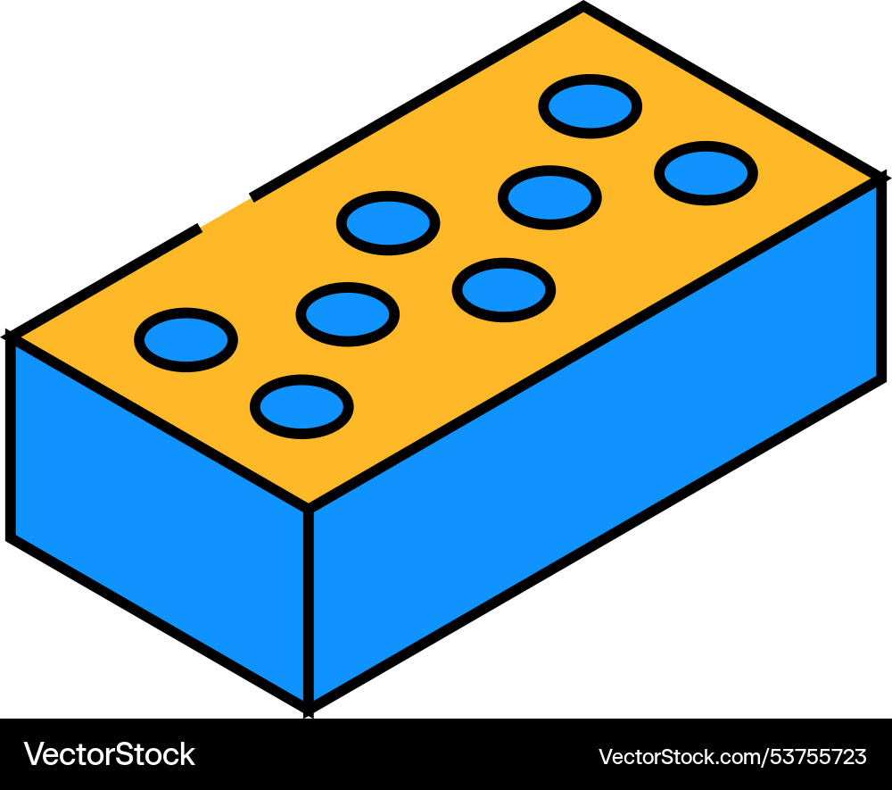 Silicate brick icon color Royalty Free Vector Image