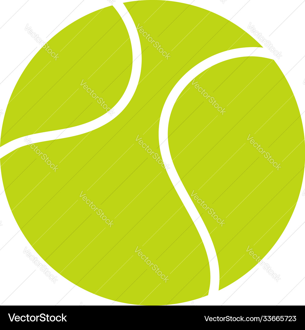 Tennis ball icon Royalty Free Vector Image - VectorStock