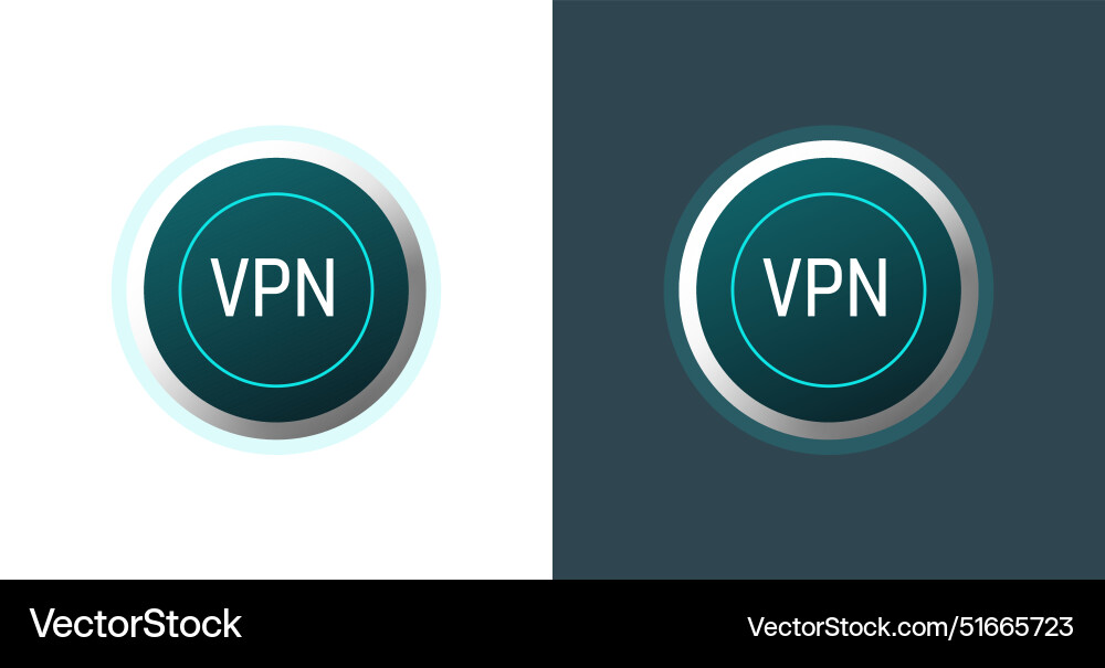 Vpn logo emblem for sticker or icon Royalty Free Vector