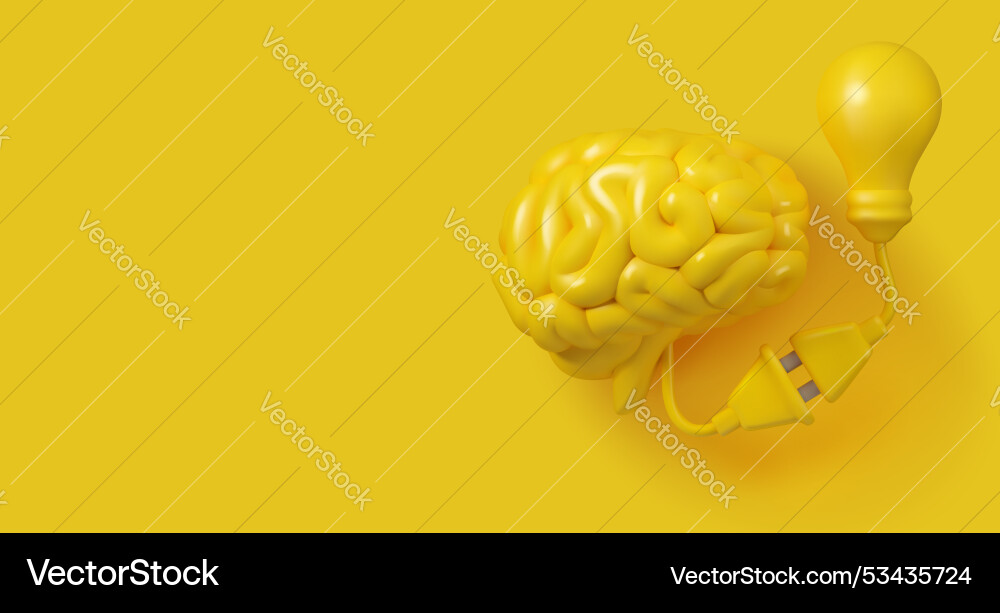 Modern yellow creativity banner Royalty Free Vector Image