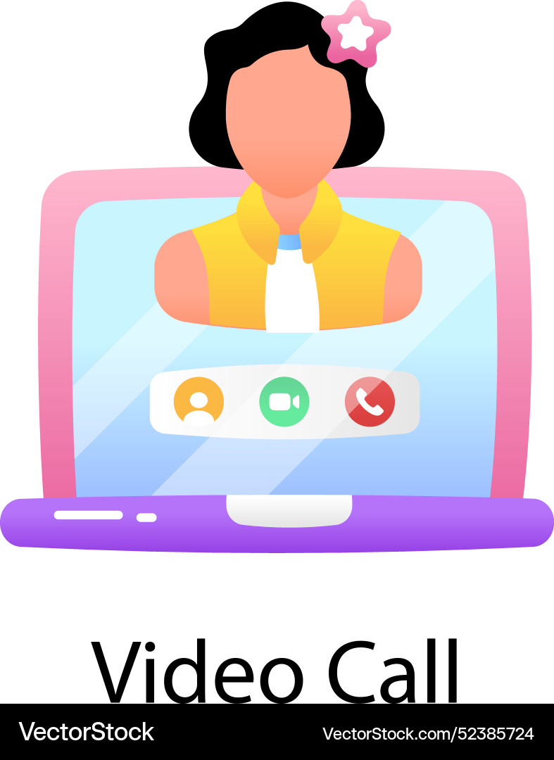 Video call Royalty Free Vector Image - VectorStock