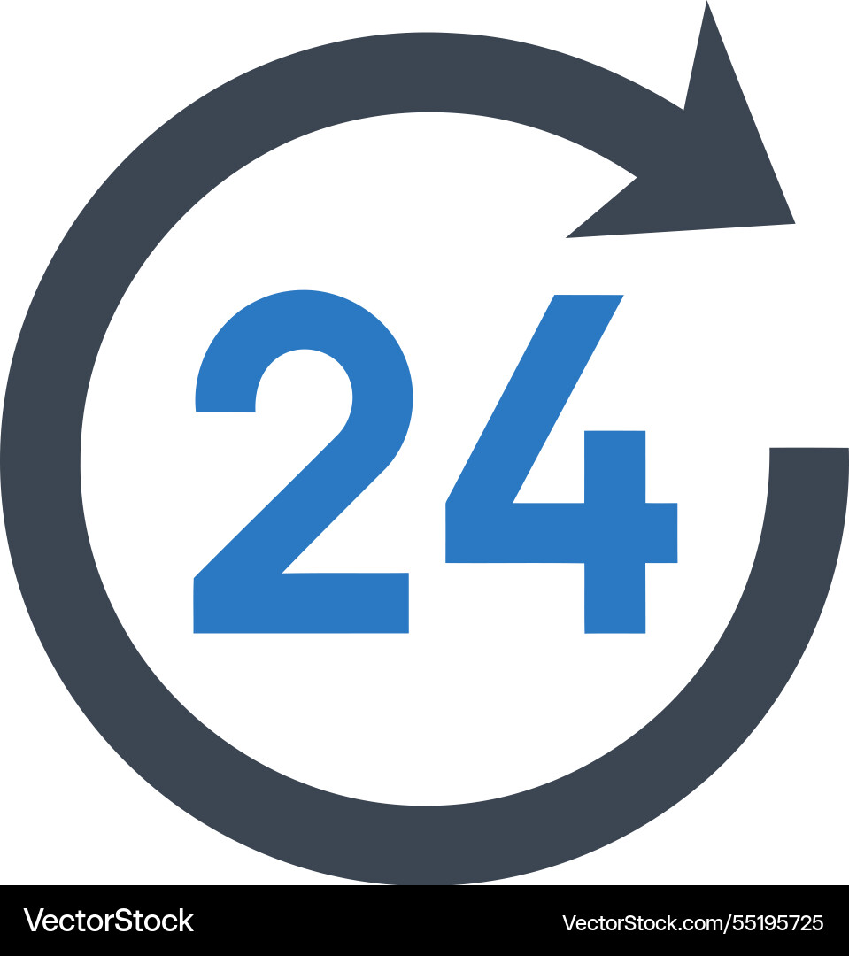 24 hour cycle icon Royalty Free Vector Image - VectorStock