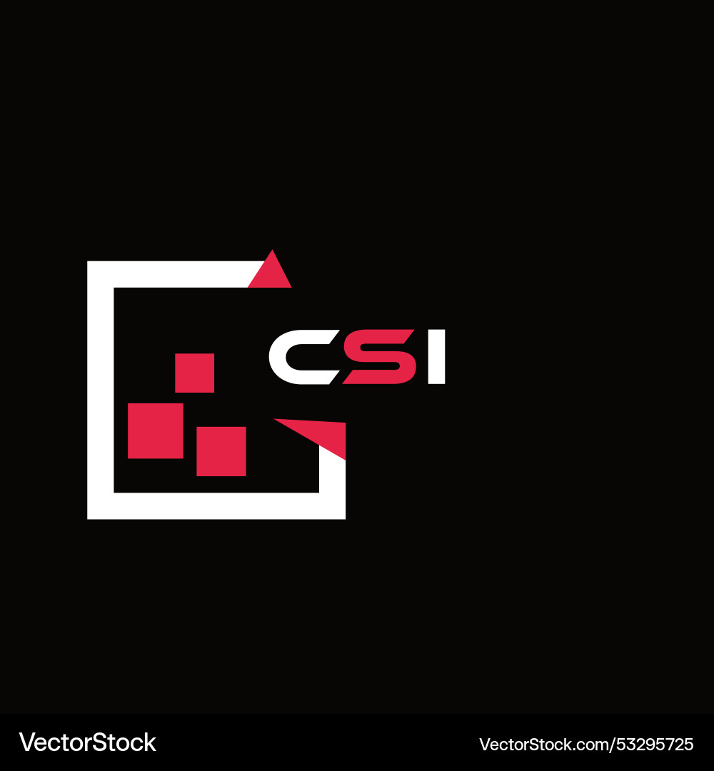 Csi creative minimalist letter logo unique Vector Image