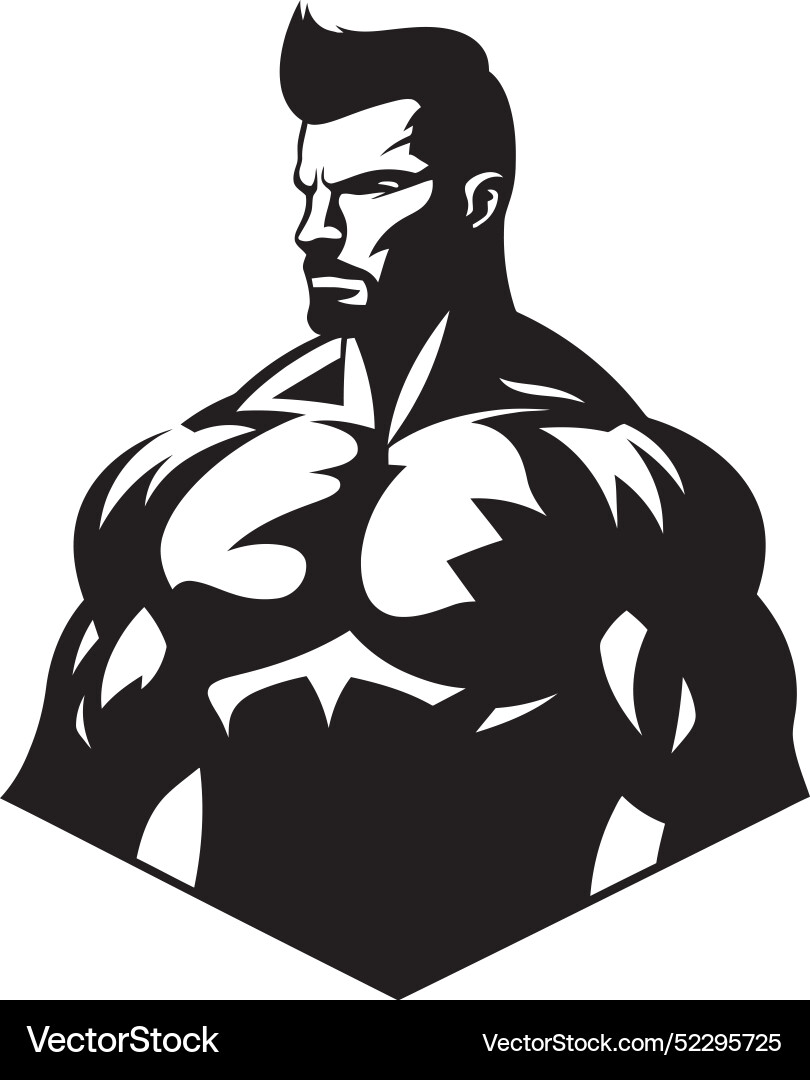 Dynamic definition inked muscle muscles impact Vector Image