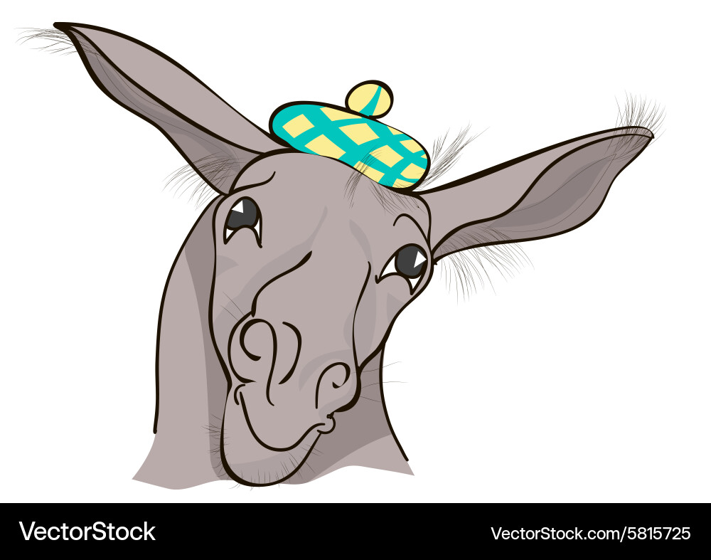 Funny donkey Royalty Free Vector Image - VectorStock