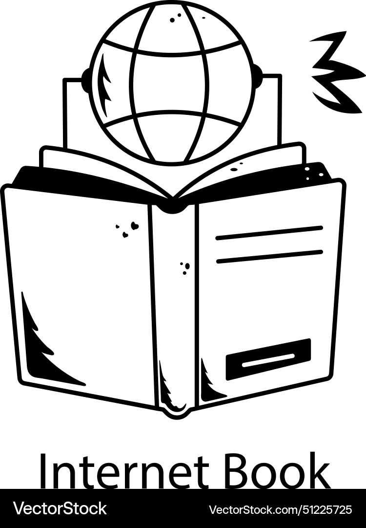 Internet book Royalty Free Vector Image - VectorStock