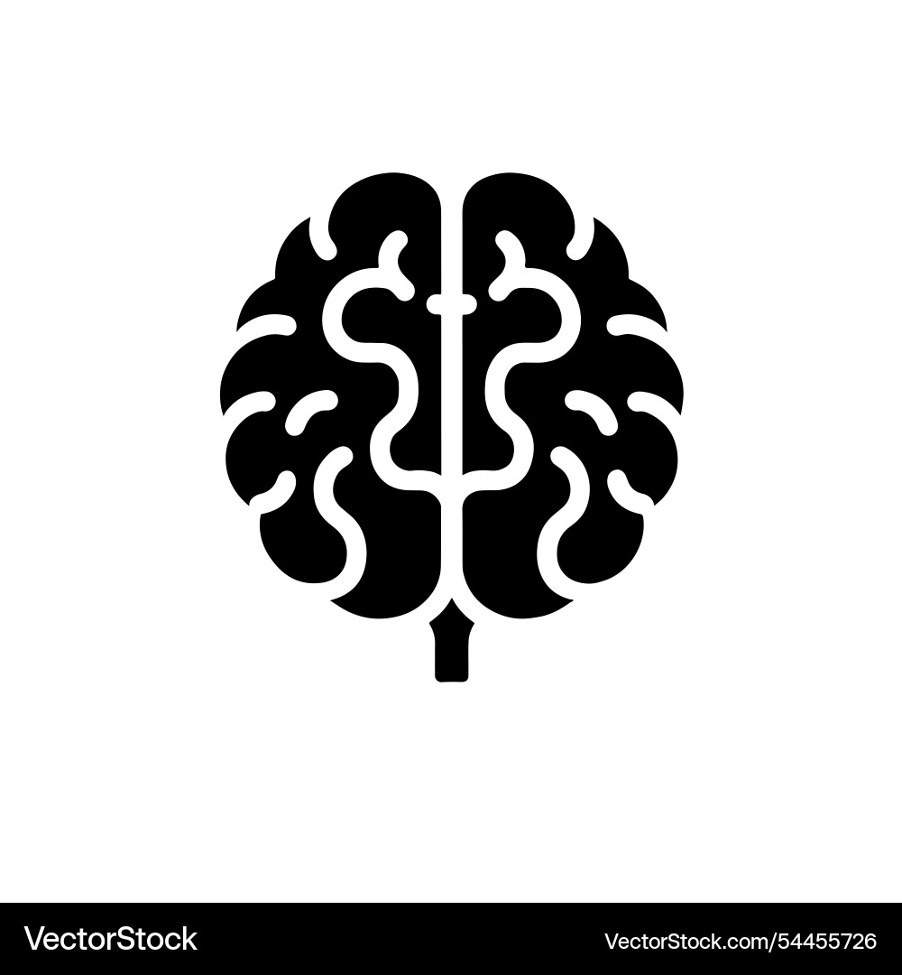 Black brain icon Royalty Free Vector Image - VectorStock