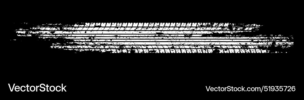 Grunge tire track wheel braking marks white Vector Image