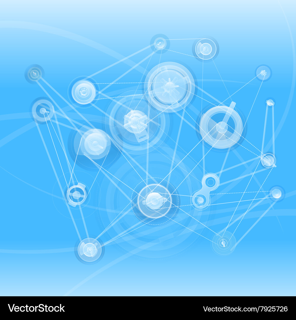 Mechanical blue background Royalty Free Vector Image