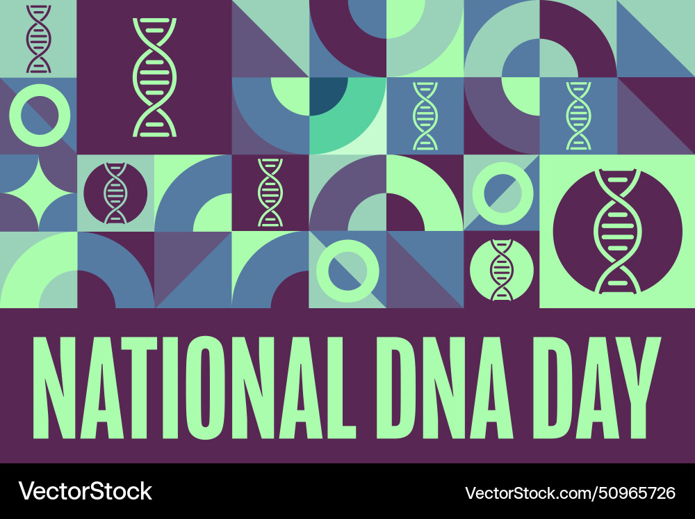 National dna day april 25 holiday concept Vector Image