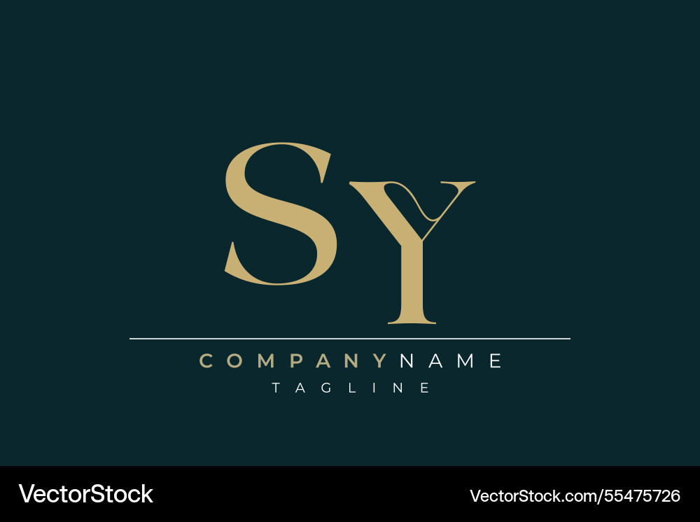 Sy abstract logo design Royalty Free Vector Image
