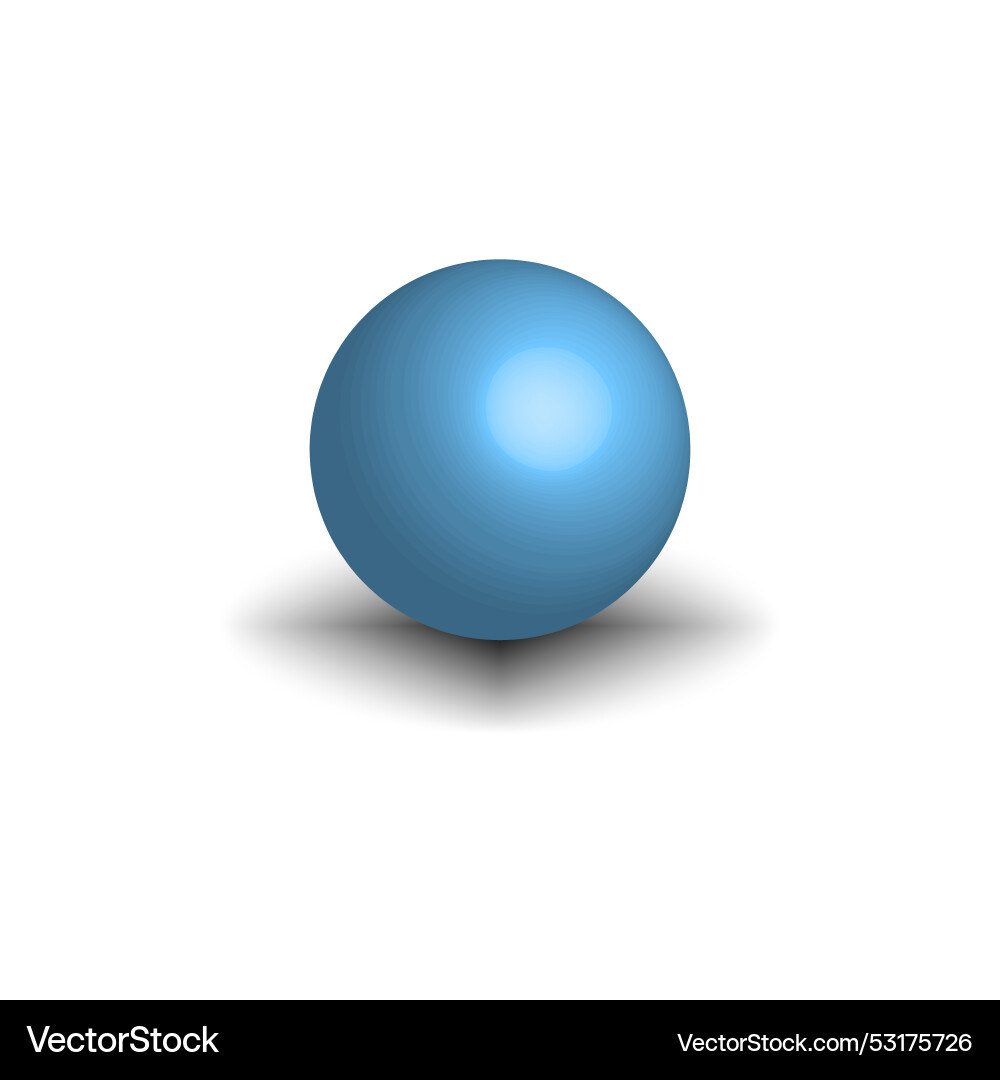 Volumetric blue ball Royalty Free Vector Image
