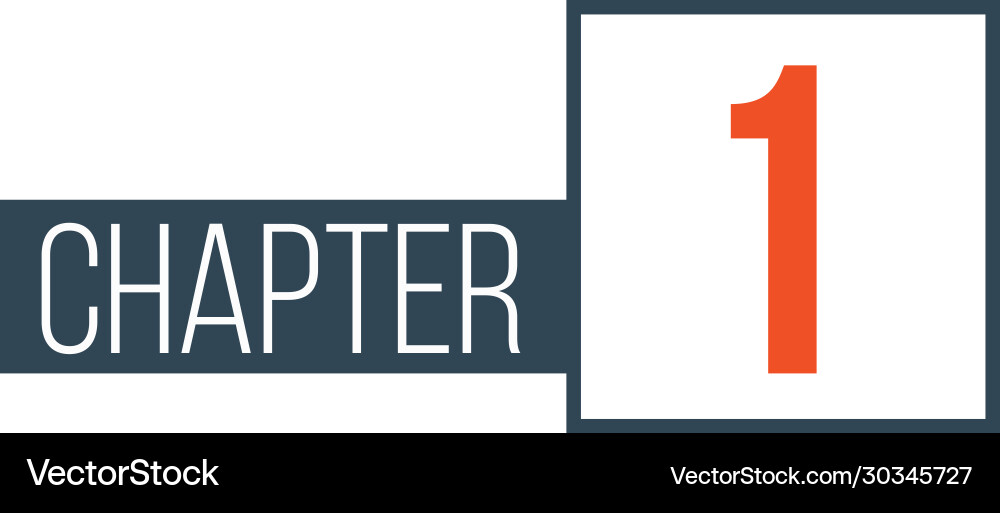 Chapter 1 design template can be used for books Vector Image